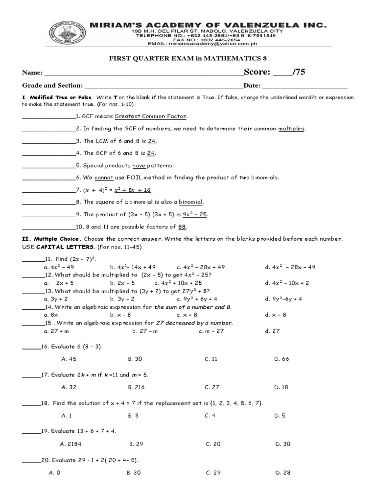 Math 8 | PDF | Factorization | Numerical Analysis