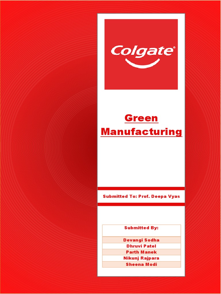Green Manufacturing: Submitted To: Prof. Deepa Vyas | PDF ...