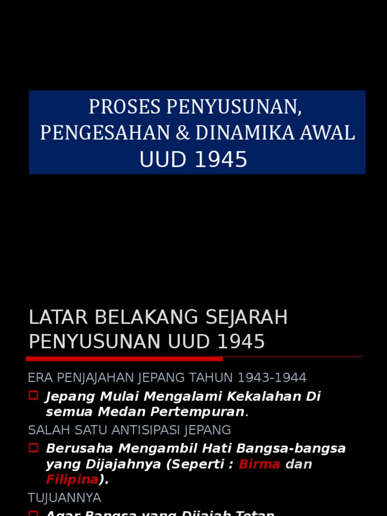 Sejarah UUD 1945 | PDF