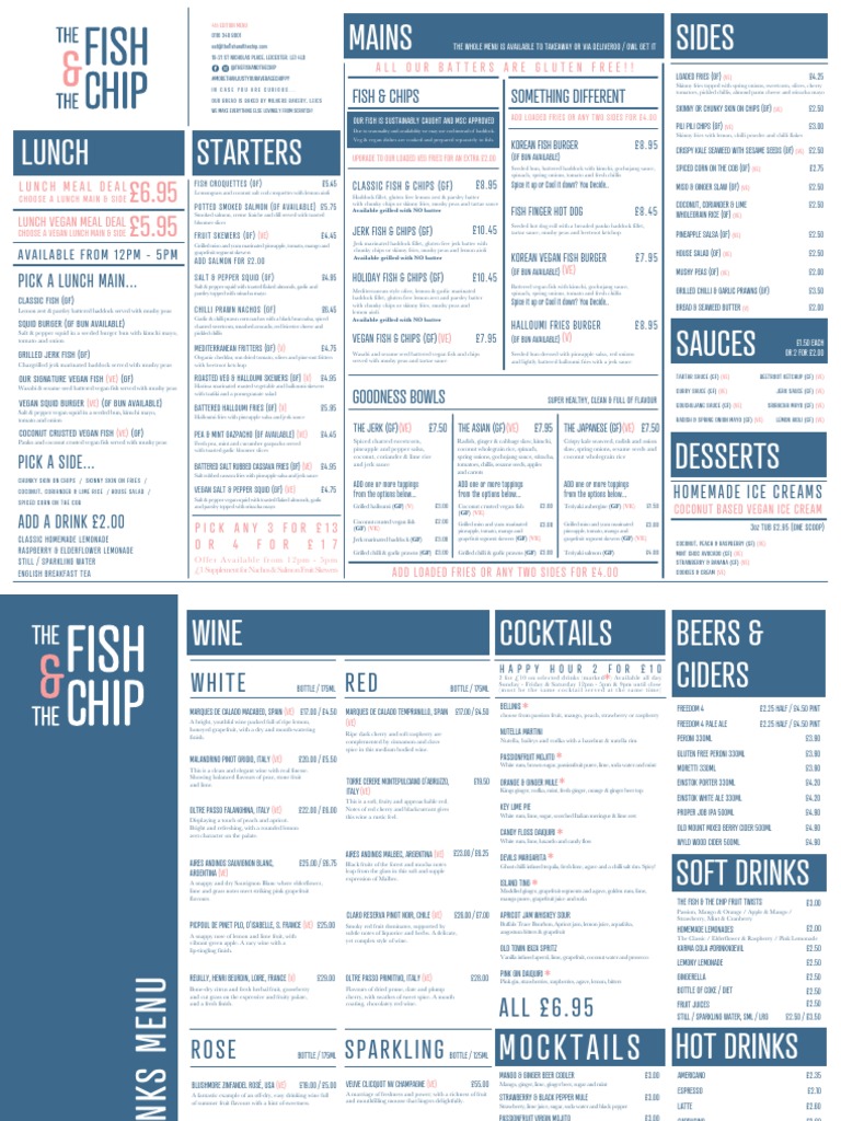 Guys Fish and Chips | PDF | French Fries | Coleslaw
