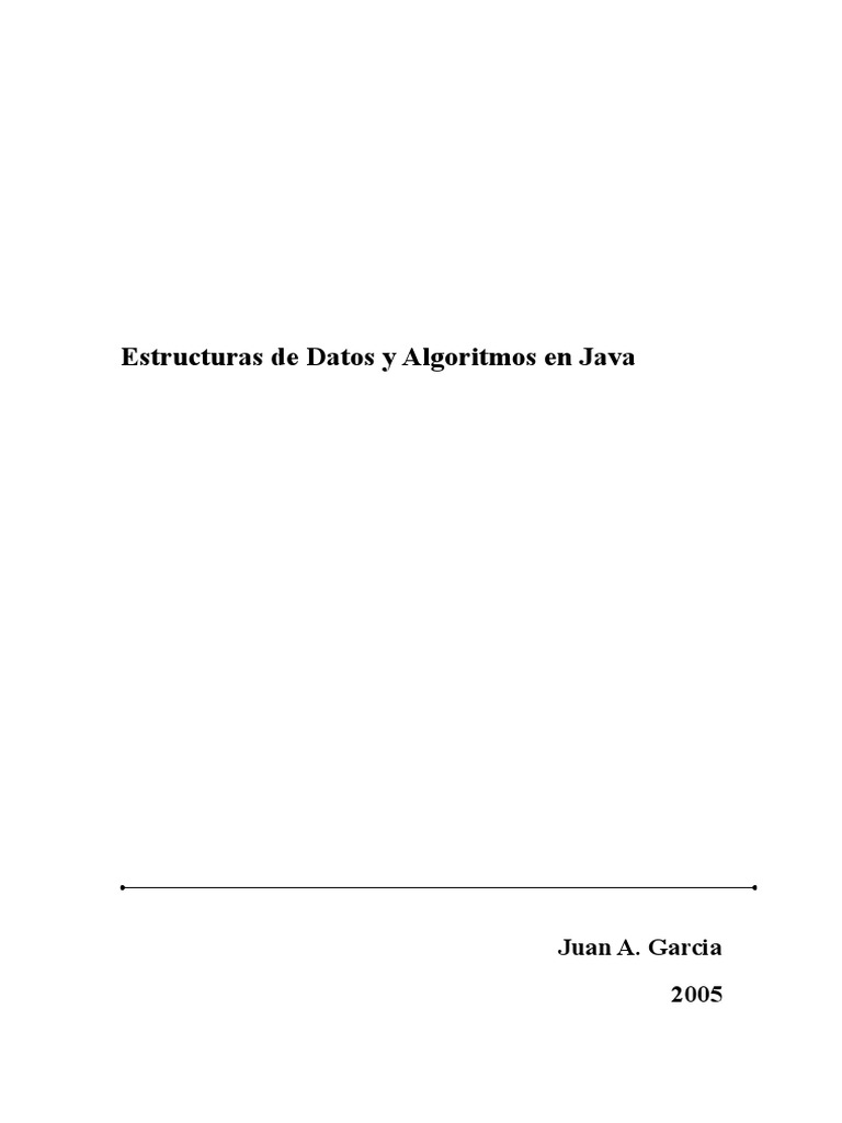 Estructuras de Datos y Algoritmos en Java | PDF | Estructura de datos ...