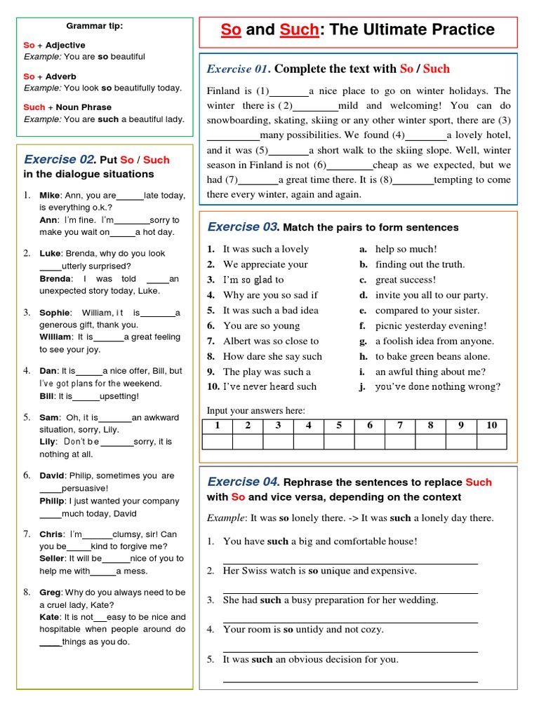 So and Such Exercises Workbook | PDF | Morphology | Onomastics