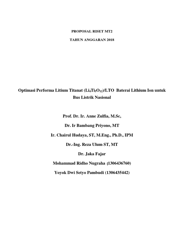 Optimasi Baterai LTO untuk Bus Listrik | PDF | Sains & Matematika