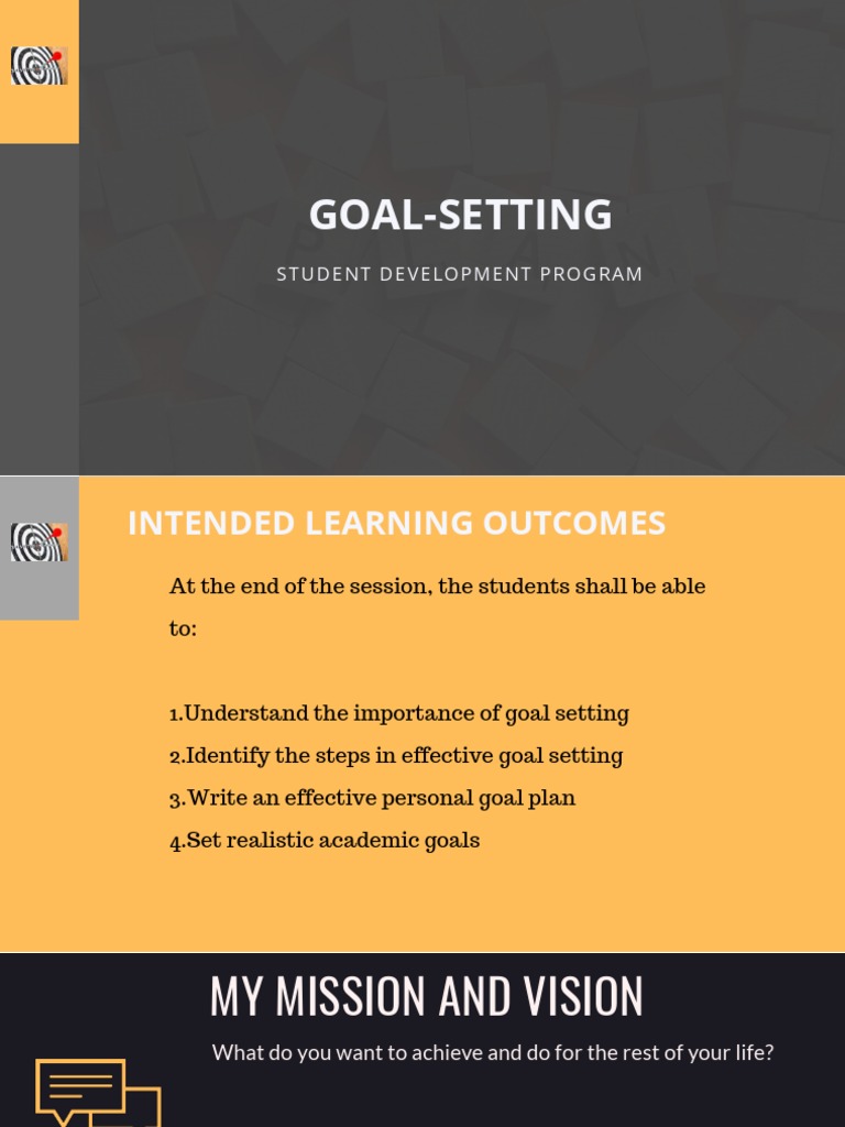 SDP 2 Goal Setting | PDF | Goal Setting | Goal