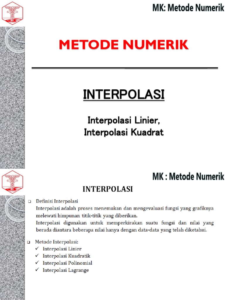 Interpolasi Linier Dan Kuadrat | PDF