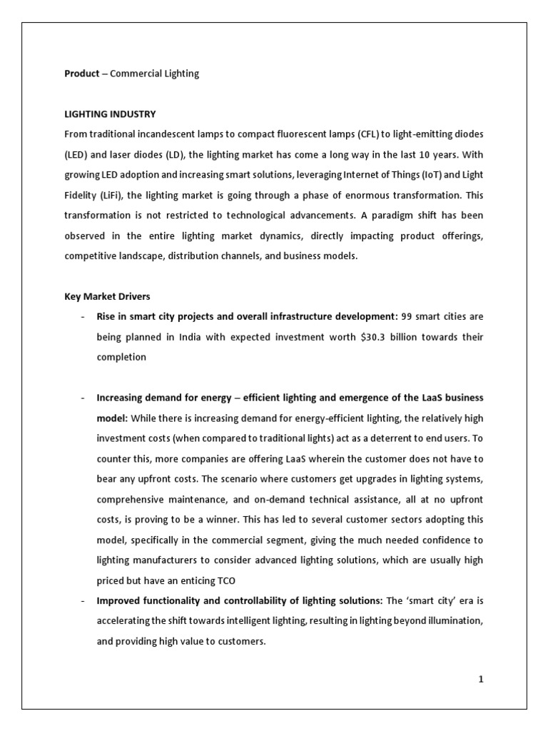 Introduction To Lighting Industry | PDF | Lighting | Light Emitting Diode