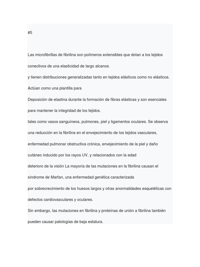 Microfibrillas de Fibrilina | PDF | Transducción de señales | Inflamación
