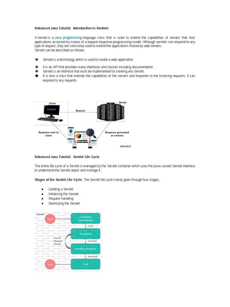 Advanced Java Tutorial Servlet Pdf Java Servlet Computing Platforms