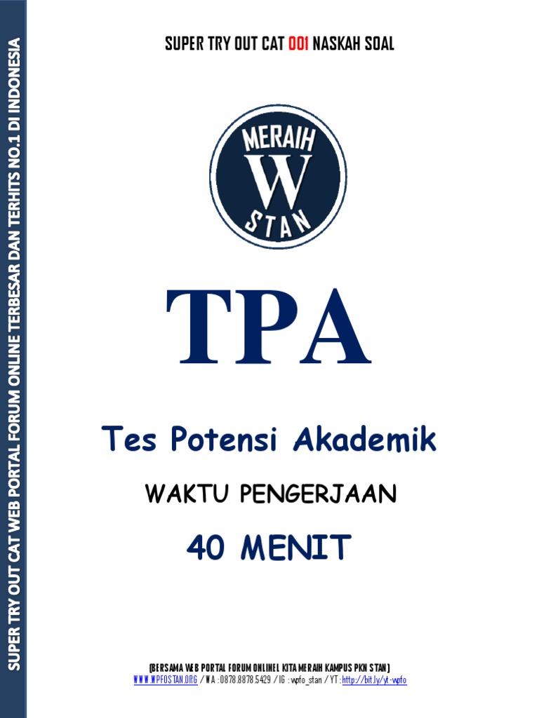 Soal TPA STAN Latihan | PDF