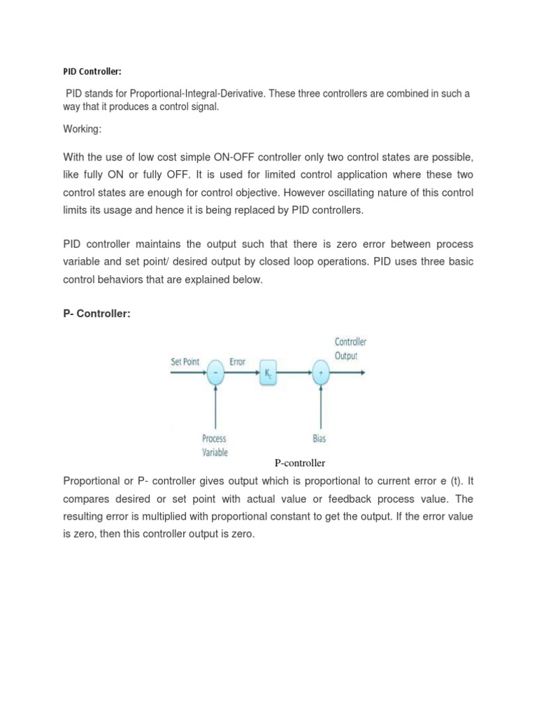 PID Controller | PDF | Control Theory | Electronic Engineering