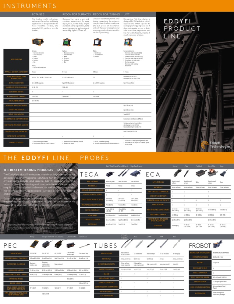Eddyfi Technologies Product One Sheet Temp | PDF | Welding | Construction