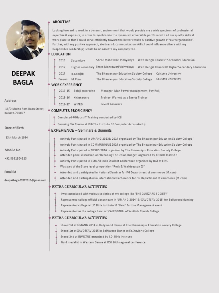 Deepak Bagla: About Me | PDF | Behavior Modification | Cognition
