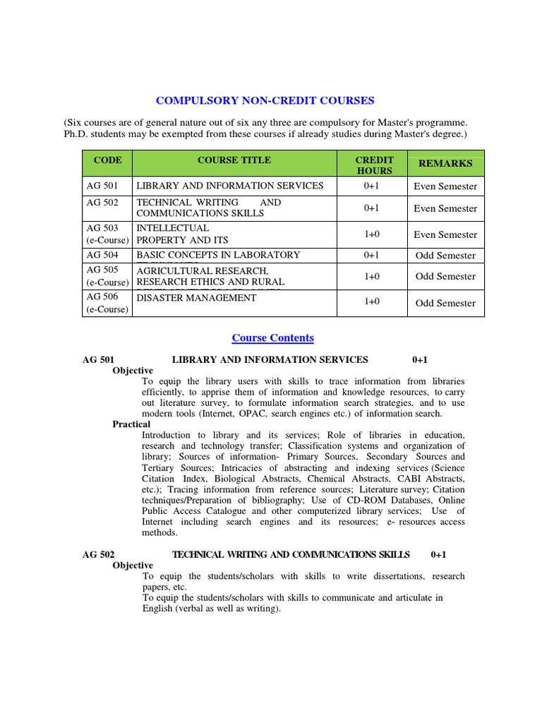 Compulsory PG Non Credit Course | PDF | Natural Disasters ...