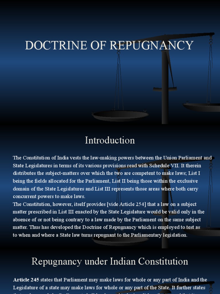 Doctrine of Repugnancy | PDF | Legal Documents | Constitutional Law