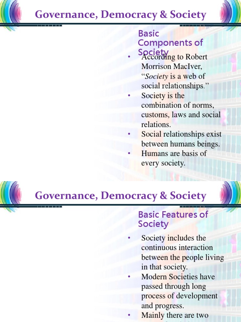 Lesson 04 - Basic Features of Society | Download Free PDF | Governance ...