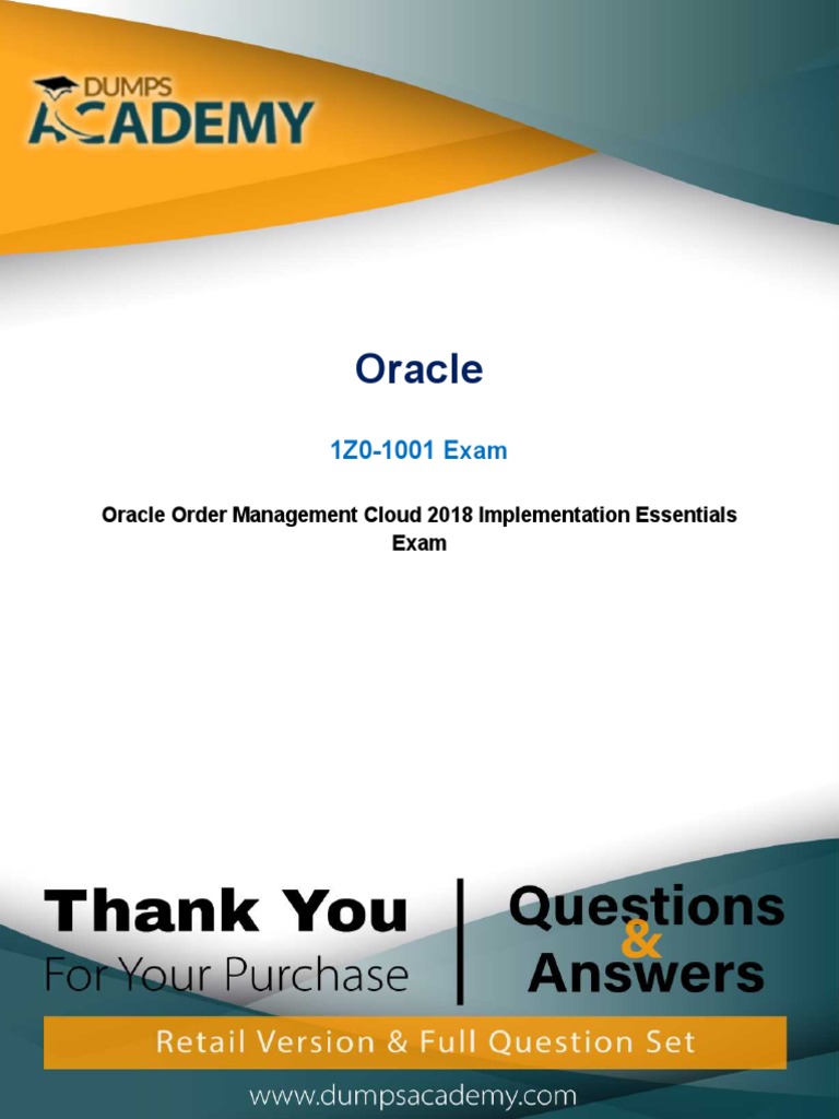 Oracle Order Management Cloud 2018 Implementation Essentials Exam Practice Questions and Answers ...