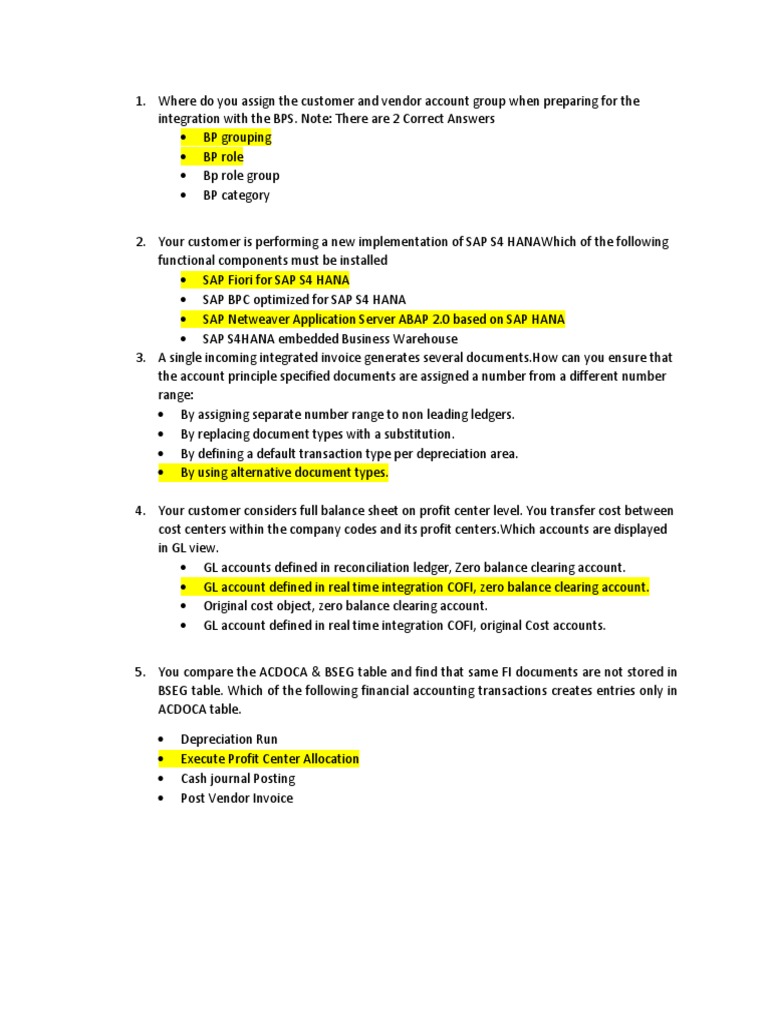 1610 Sample Qa - All | PDF | Depreciation | Sap Se