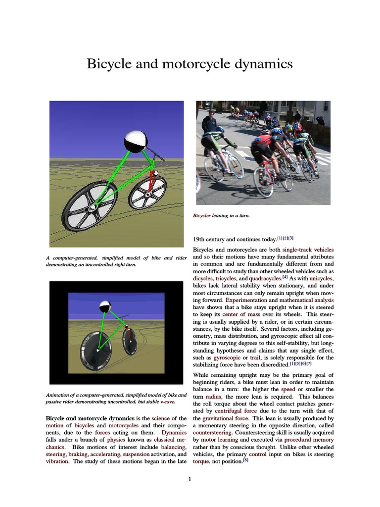 Bicycle and Motorcycle Dynamics | PDF | Mechanics | Vehicle Technology