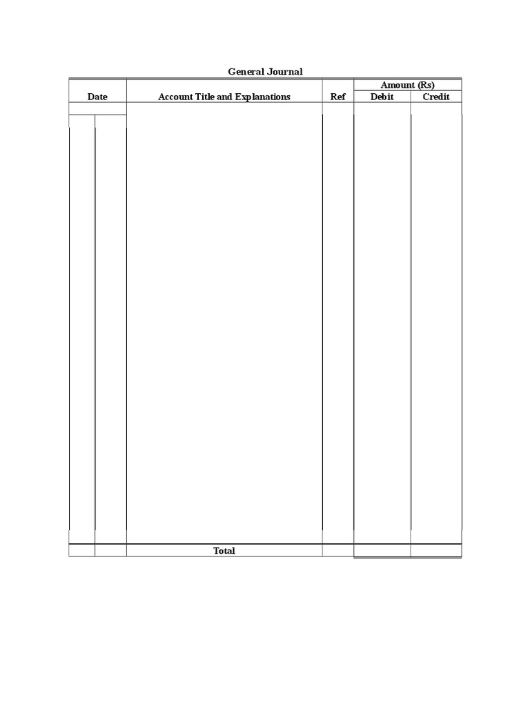 General Journal Format and Example | PDF