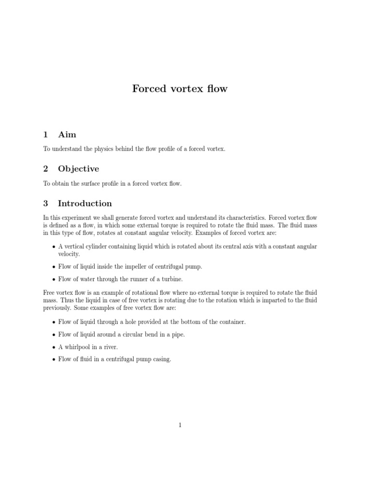 Forced-Vortex-Flow | PDF | Vortices | Fluid Dynamics