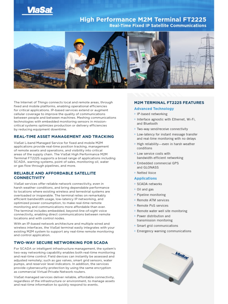 High Performance M2M Terminal FT2225: Real-Time Fixed IP Satellite ...