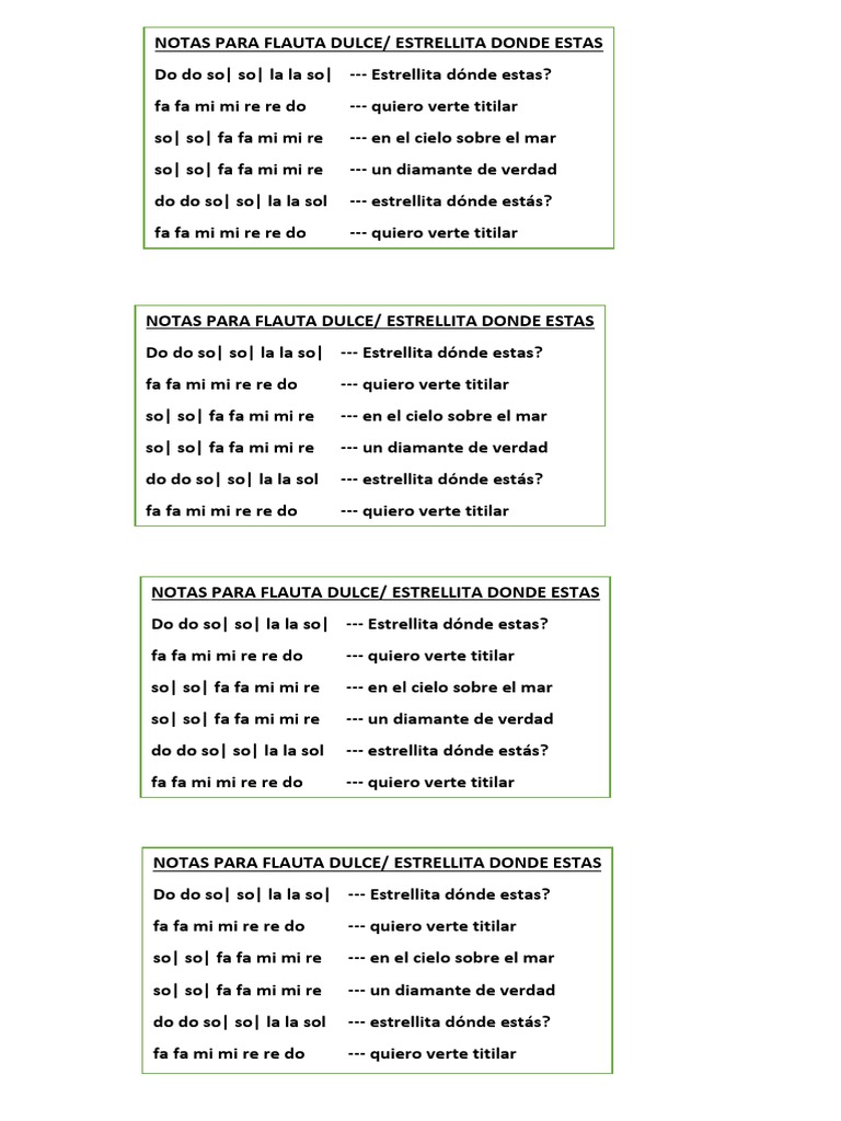 Estrellita Donde Estas | PDF