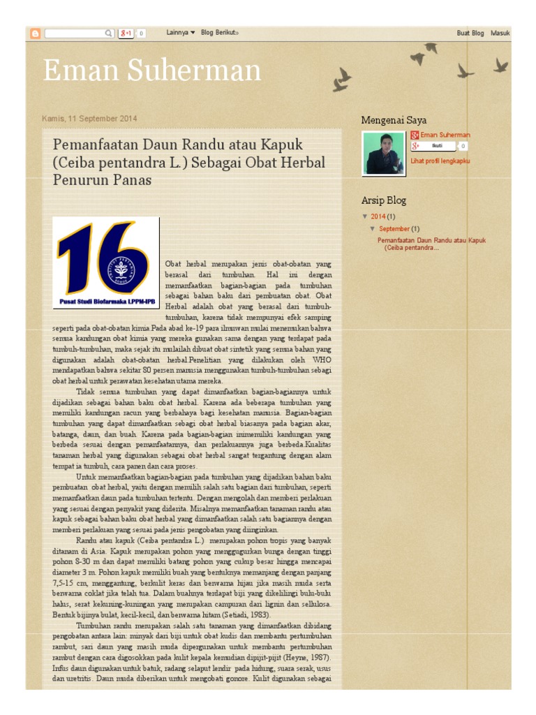 88 Eman Suherman - Pemanfaatan Daun Randu Atau Kapuk (Ceiba Pentandra L | PDF