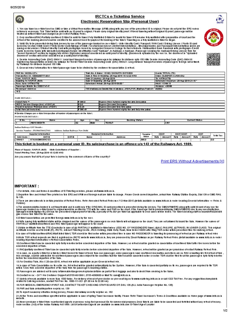 TKT PDF | PDF | Identity Document | Ticket (Admission)