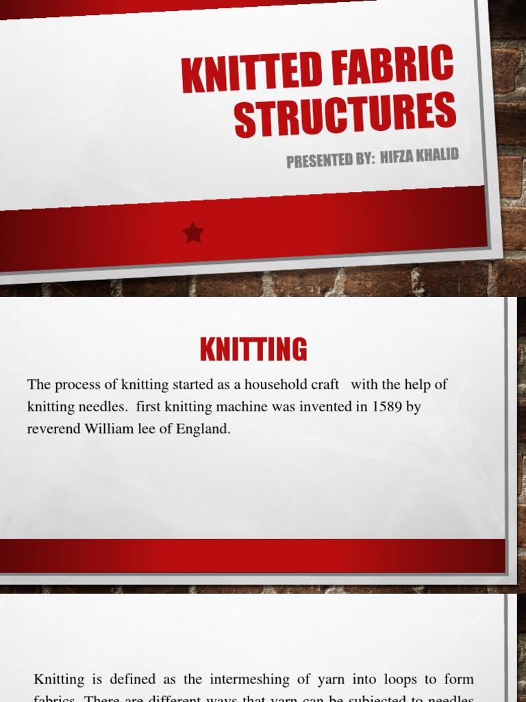 Knitted Fabric Structures | PDF | Knitting | Textiles