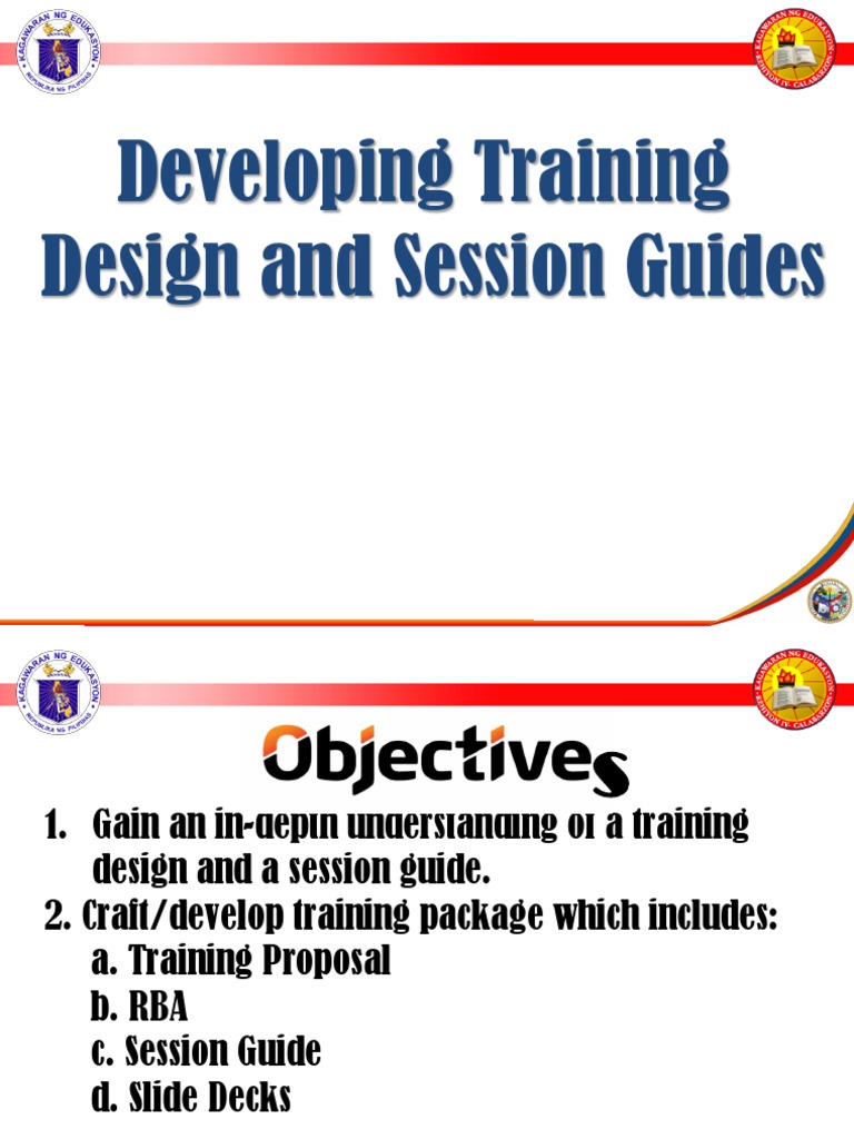 Developing Training Design and Session Guides | PDF | Needs Assessment ...