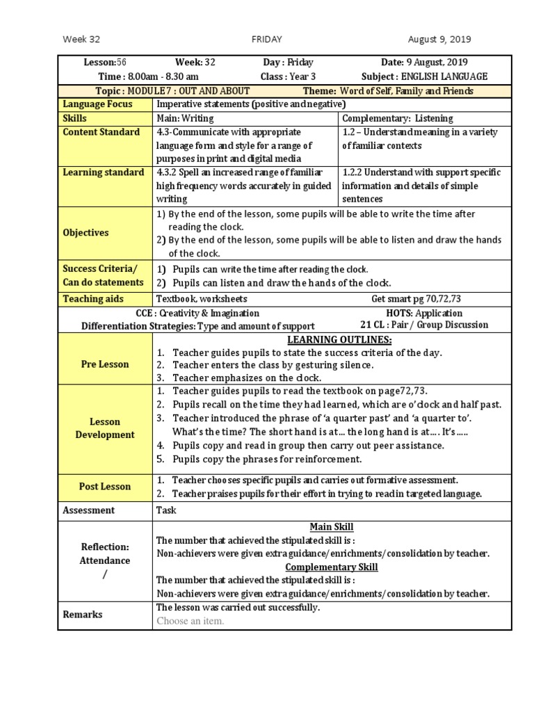 Learning Outlines:: Choose An Item | Download Free PDF | Learning ...
