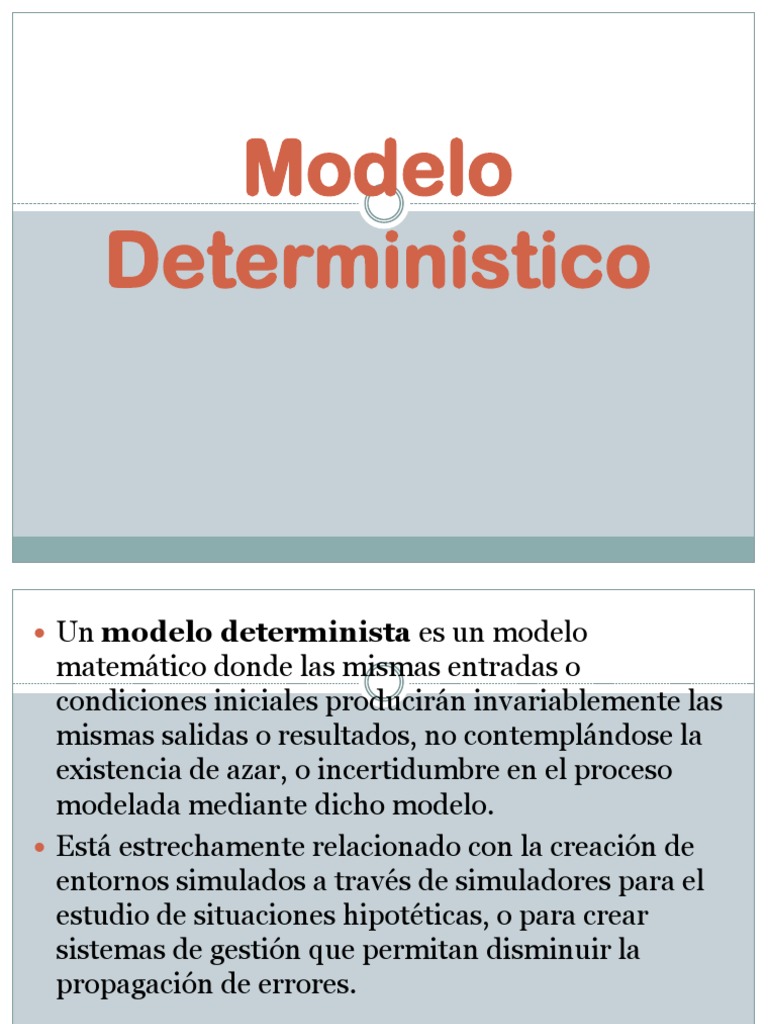 Modelo Deterministico | PDF