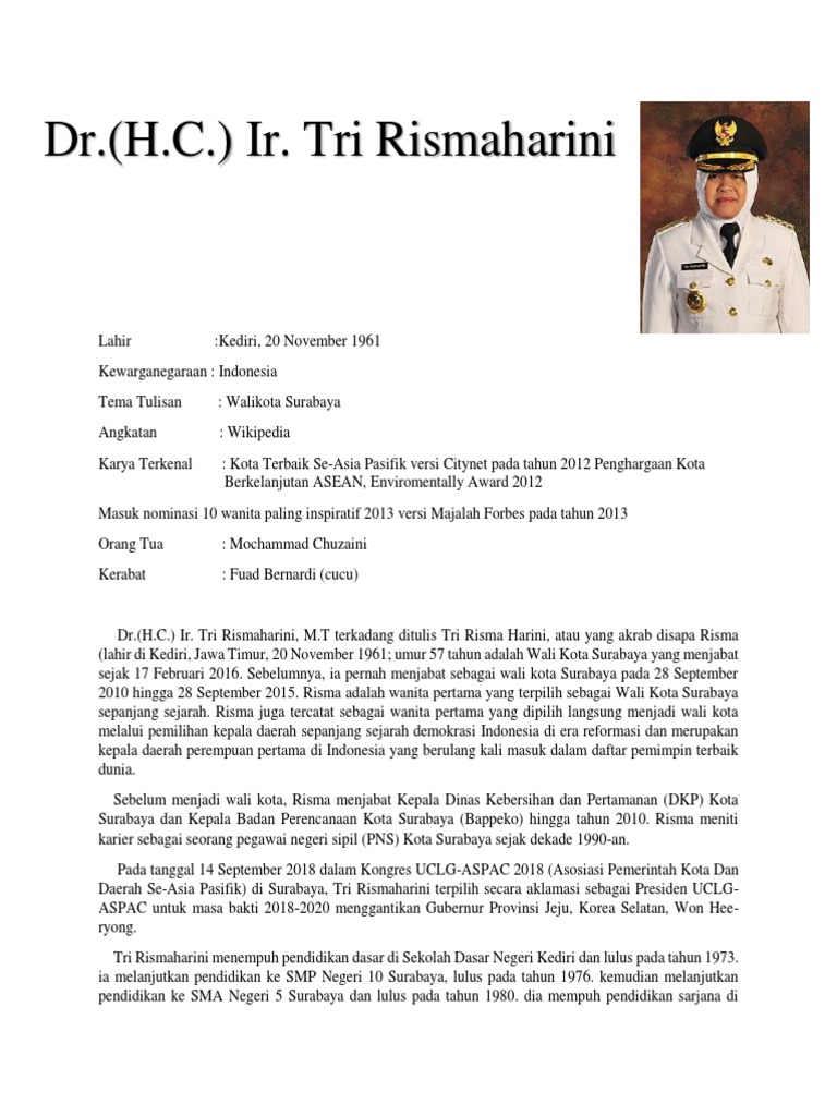 Biografi Rismaharini | PDF