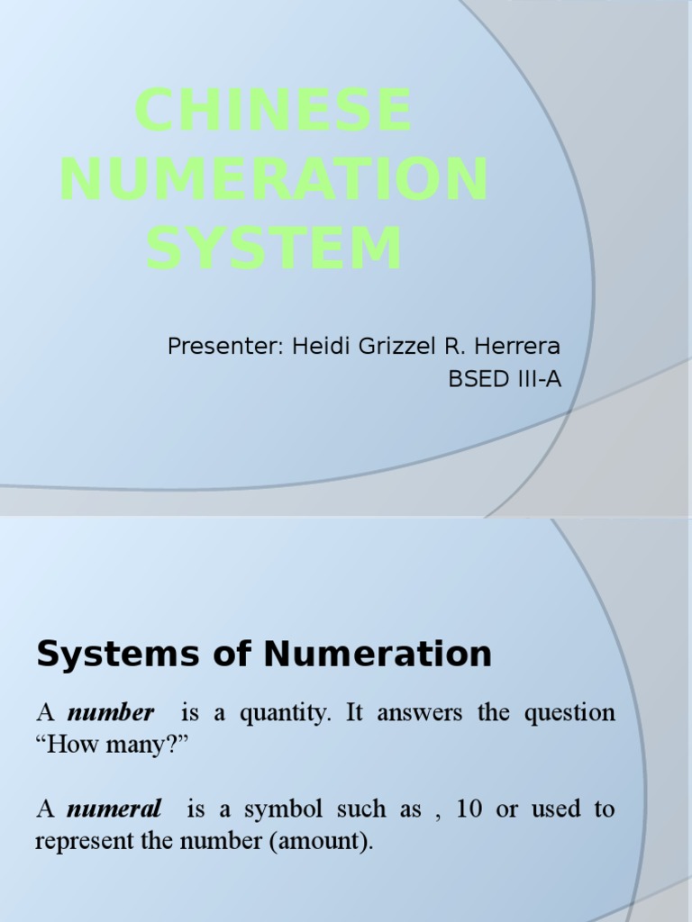 Chinese Numeration System | PDF | Notation | Teaching Mathematics
