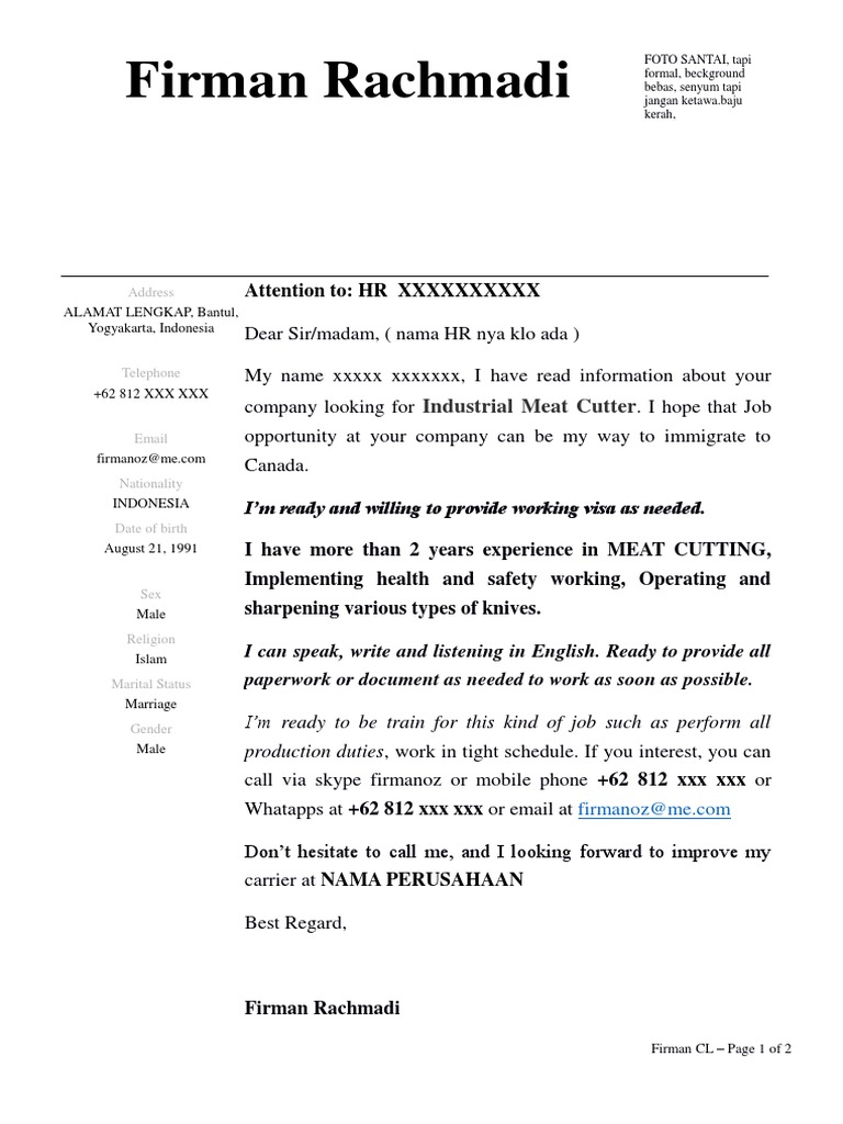 Contoh Lamaran | PDF