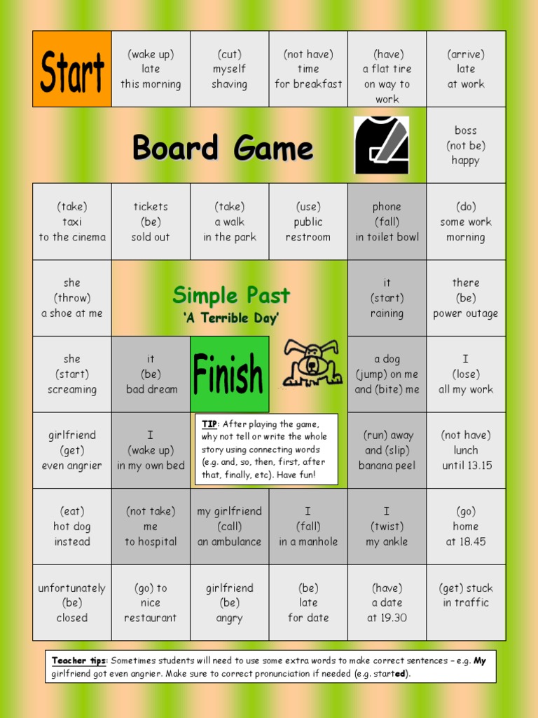 Past Simple Board Game Activity | PDF