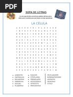 Sopa de Letras de Partes de La Celula Animal PDF | PDF