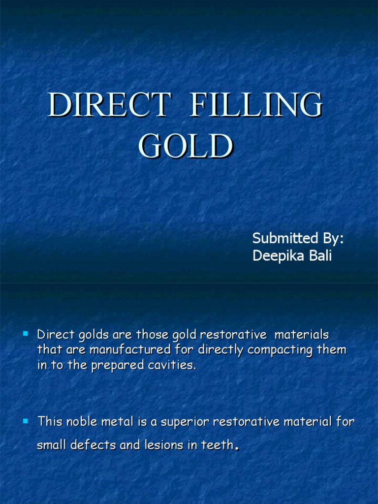 Direct Filling Gold | PDF | Gold | Aluminium Foil