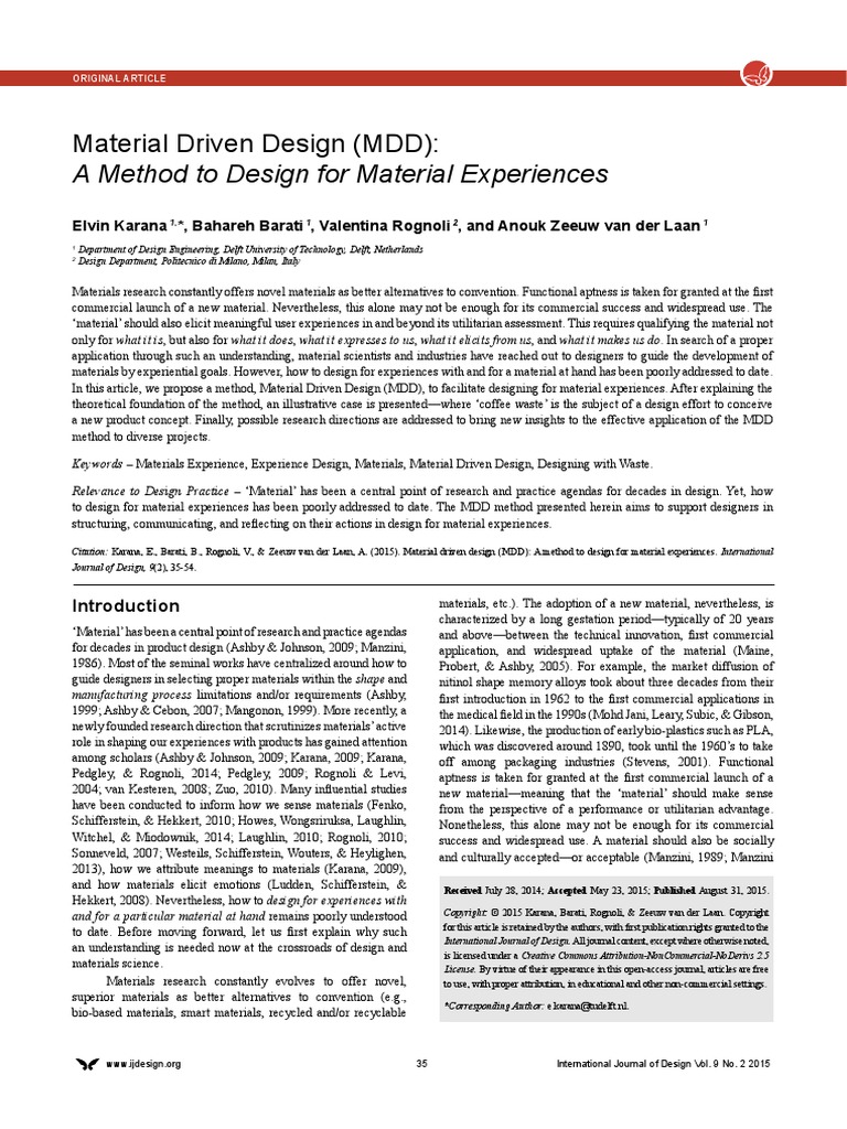 Material Driven Design Pdf Design Materials Science