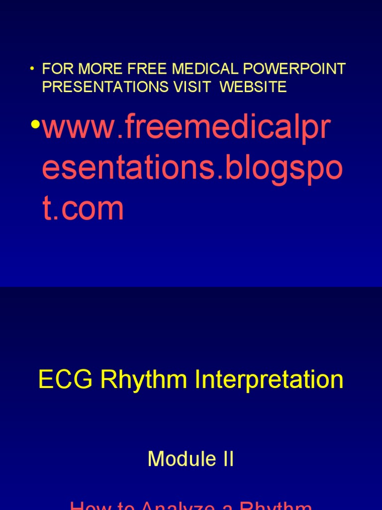 How To Analyze A Rhythm | PDF | Electrocardiography | Medical Specialties