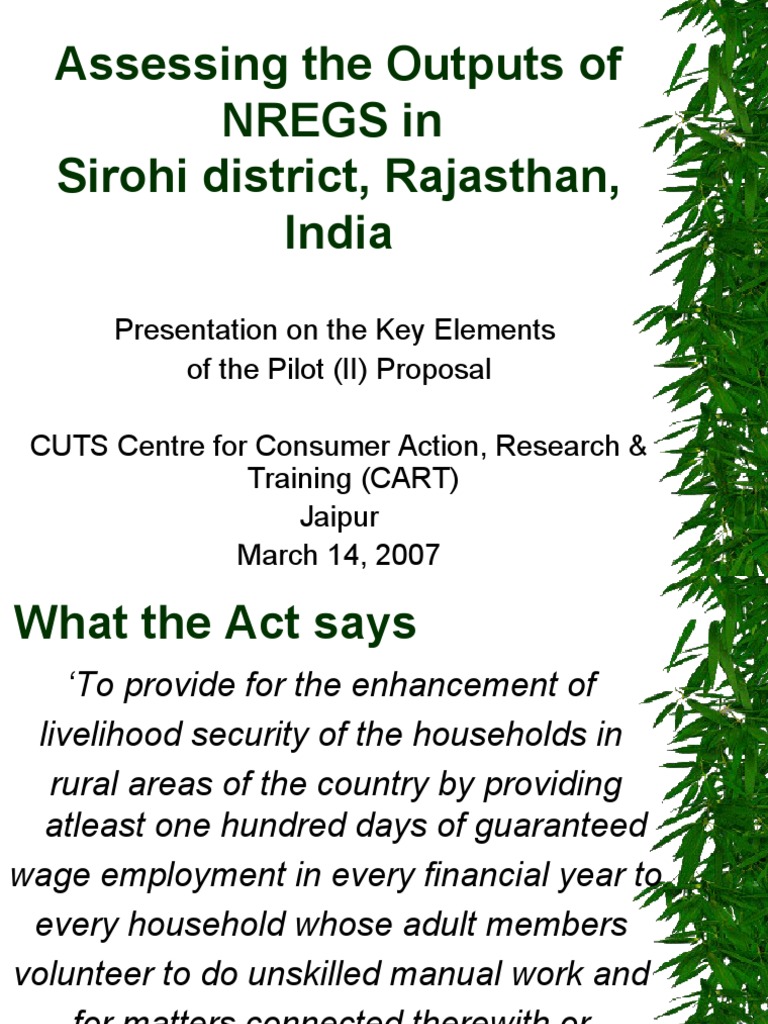Rajasthan Nrega - Cuts | PDF | Policy | Government