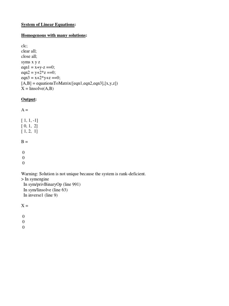 Matlab Examples | PDF | Functions And Mappings | Mathematical Relations