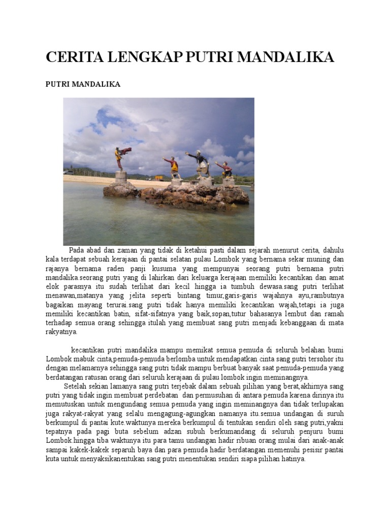 Cerita Lengkap Putri Mandalika | PDF
