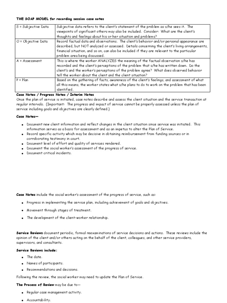 319f11 - SOAP Model Handout | PDF | Goal | Behavioural Sciences