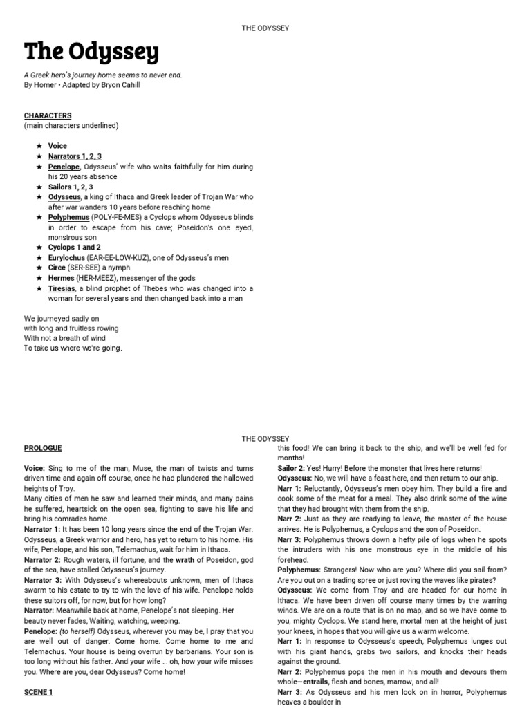 The Odyssey | PDF | Odyssey | Odysseus