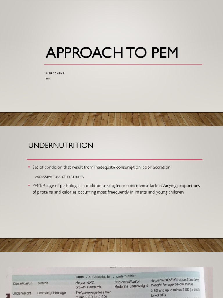 Approach To Pem: Silna Soman P 205 | PDF | Health Sciences | Clinical ...