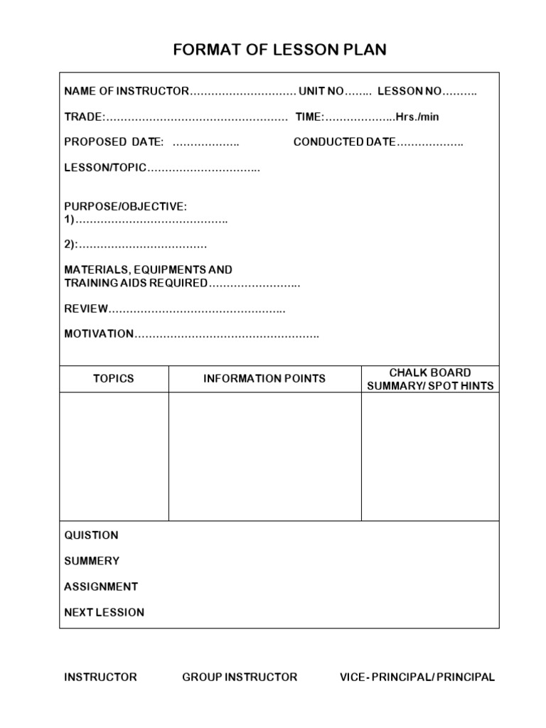 Guidelines for Developing Effective Lesson and Demonstration Plans ...