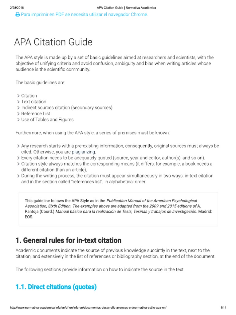 APA Citation Guide PDF | PDF