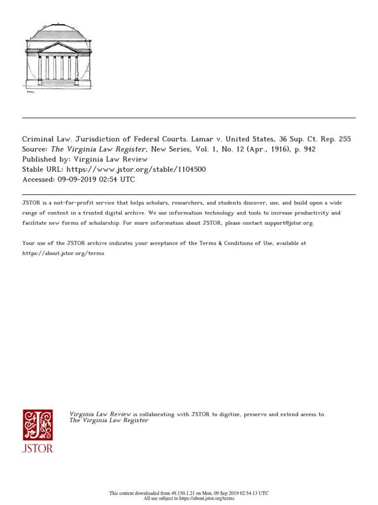 Virginia Law Review The Virginia Law Register: This Content Downloaded ...