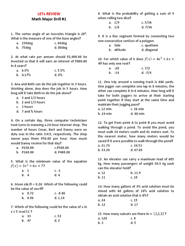 D1 Math | PDF | Vertex (Geometry) | Equations